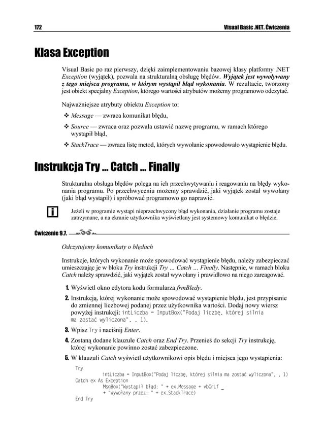 Visual Basic .NET. Ćwiczenia | PDF