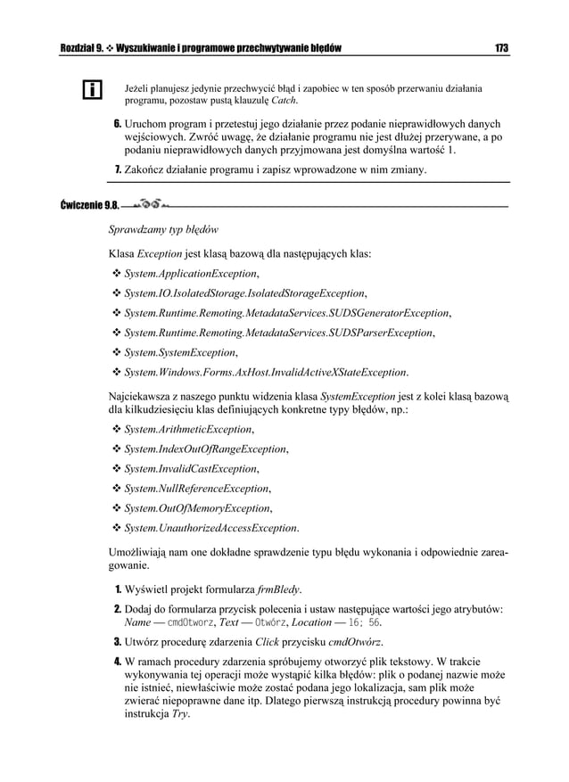 Visual Basic .NET. Ćwiczenia | PDF