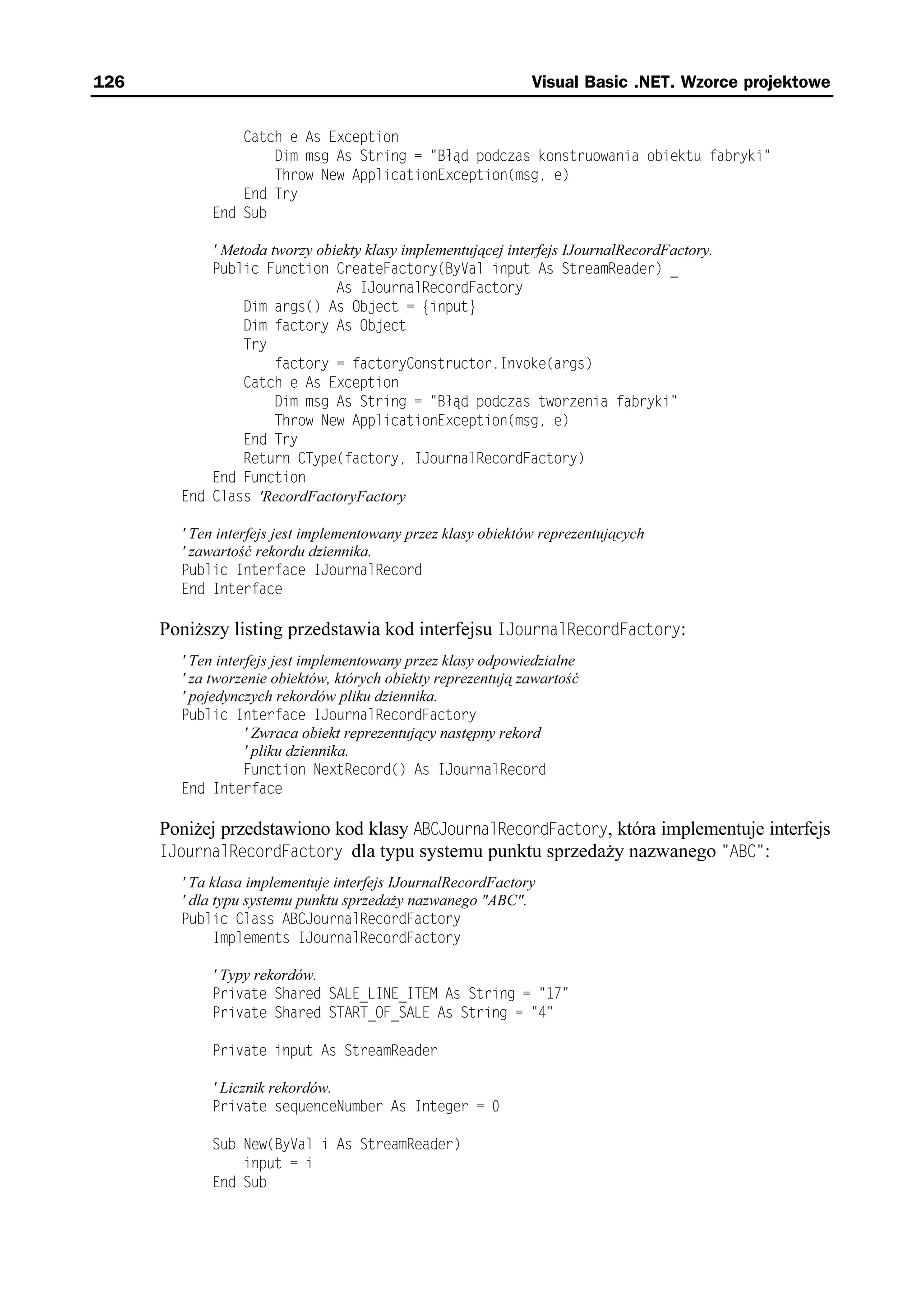 Visual Basic .NET. Wzorce projektowe | PDF