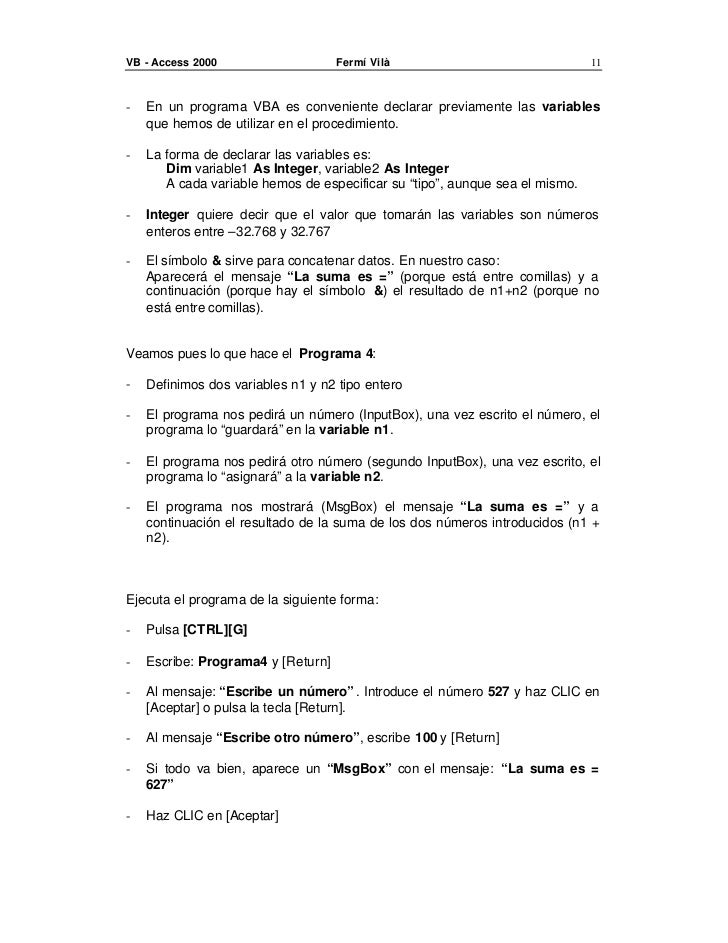 Visual Basic Aplicaciones Access Forfail 0923