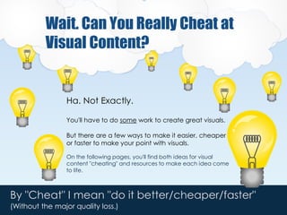 Visual content marketing cheat sheet | PPTX | Technology & Computing