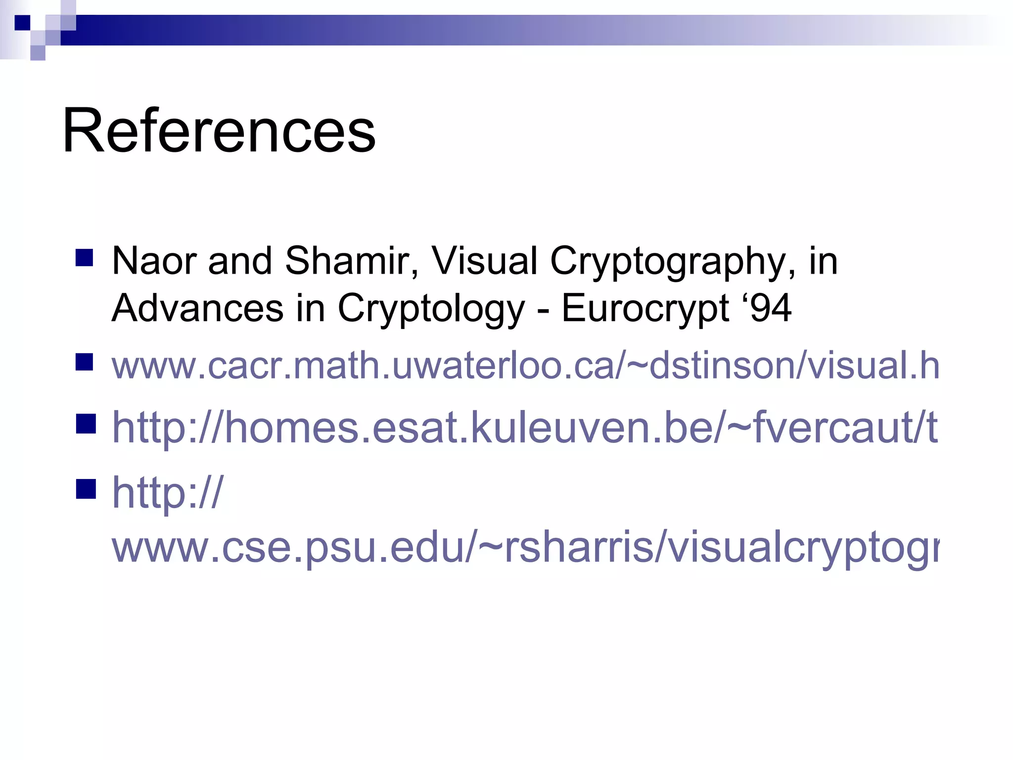 Visual Cryptography | PPT