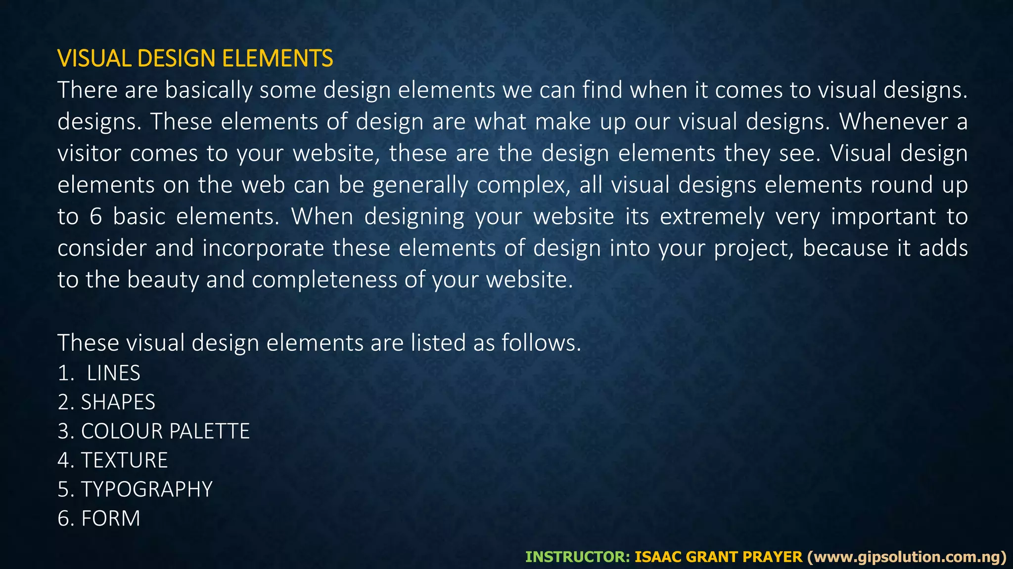 Visual Design Elements | PPT