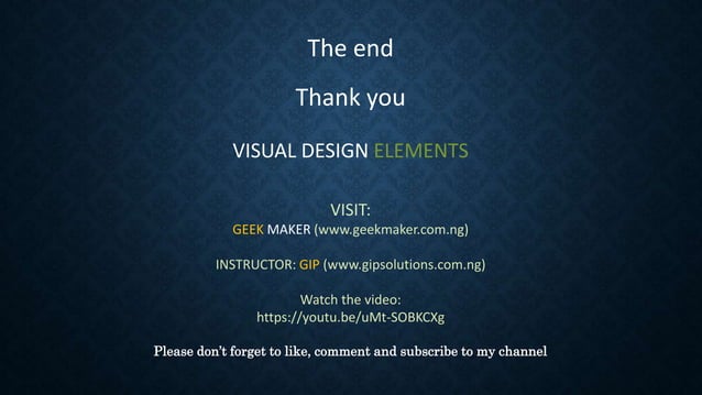 Visual Design Elements | PPT