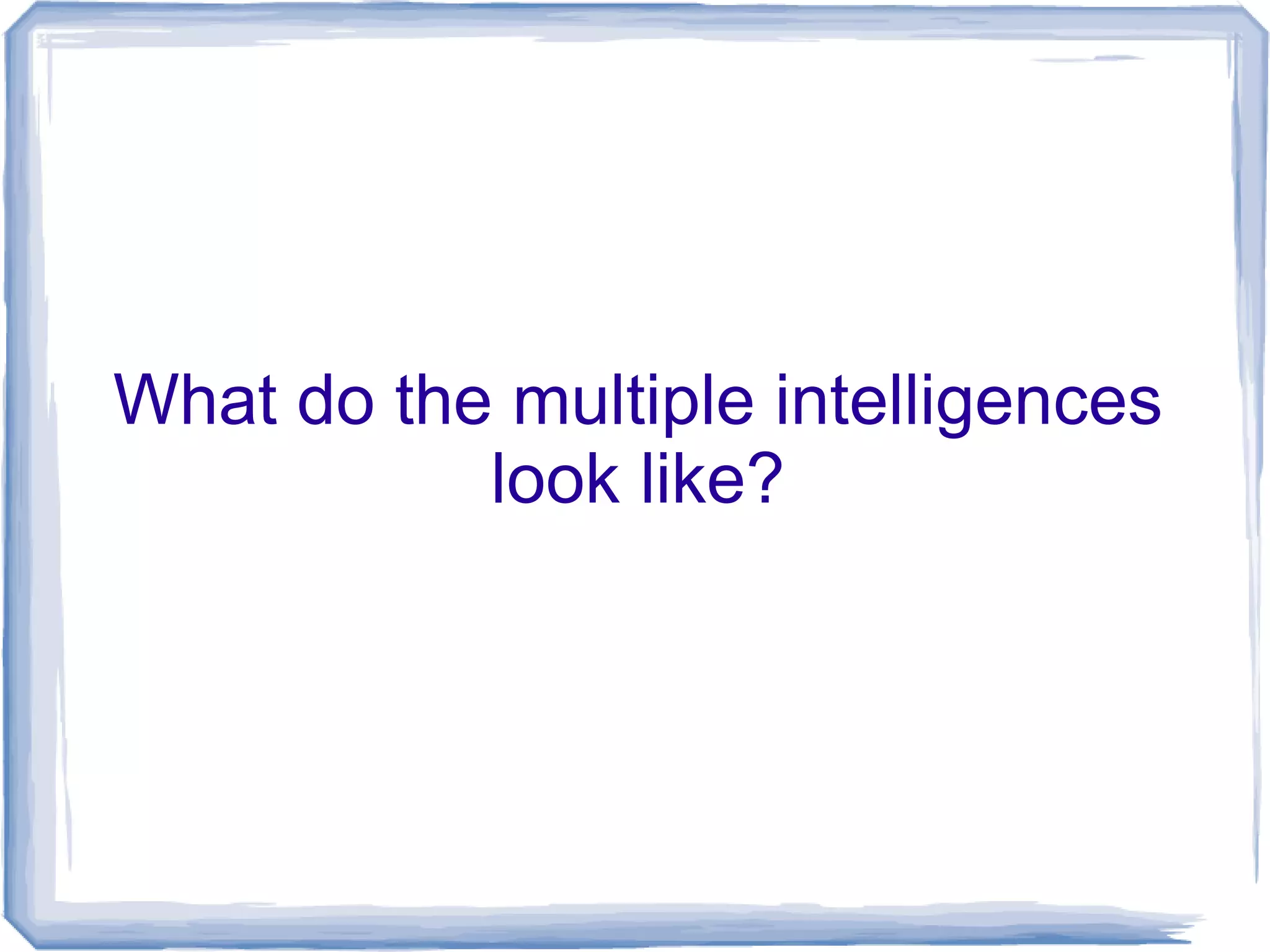 Visual Essay Multiple Intelligences | ODP