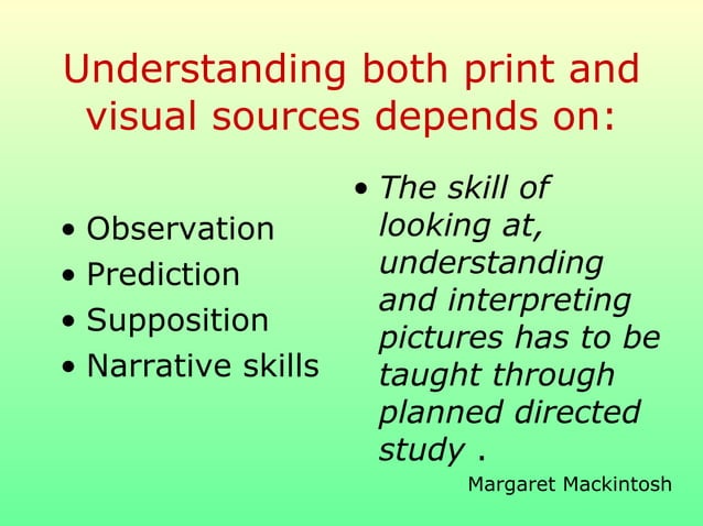 Geography: Visual literacy | PPT