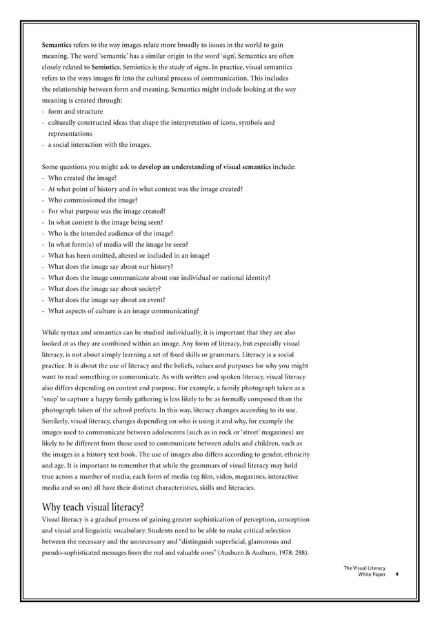 The Visual Literacy White Paper | PDF