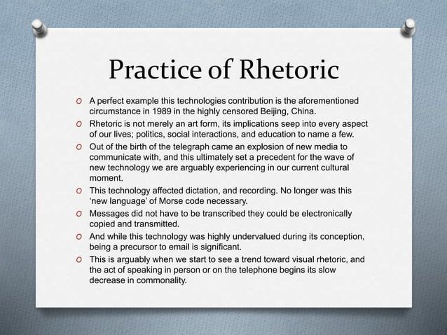 Visual Rhetoric Project | PPTX