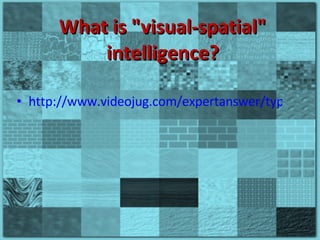 Visual Intelligence