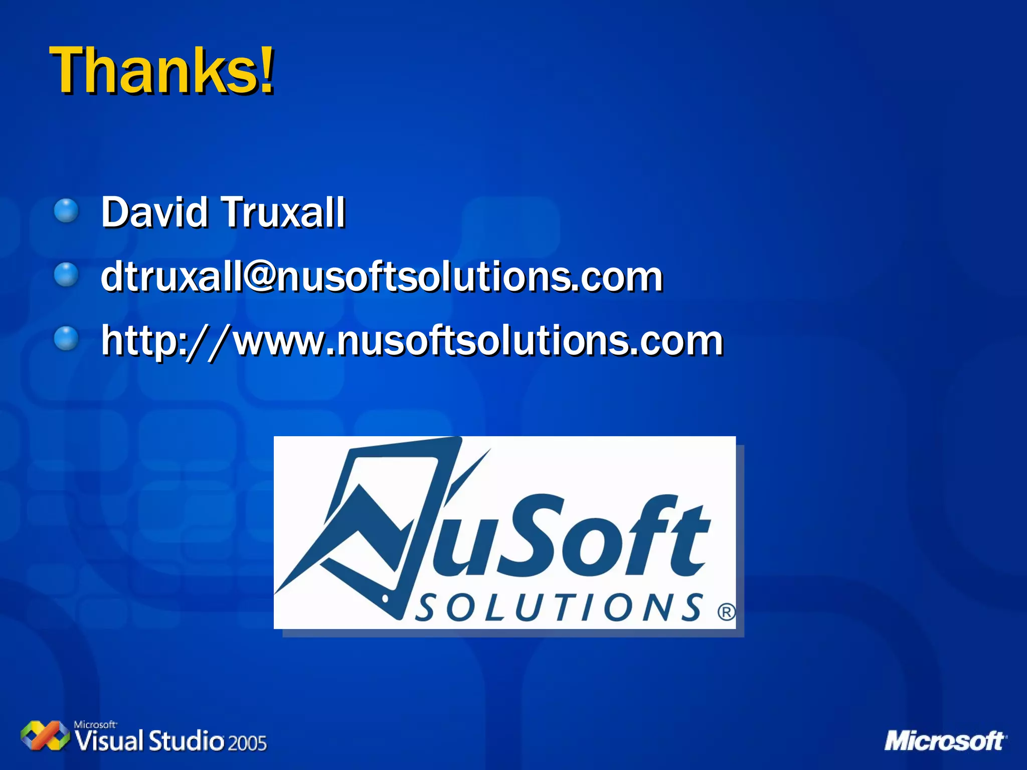 Visual Studio 2005 New Features | PPT