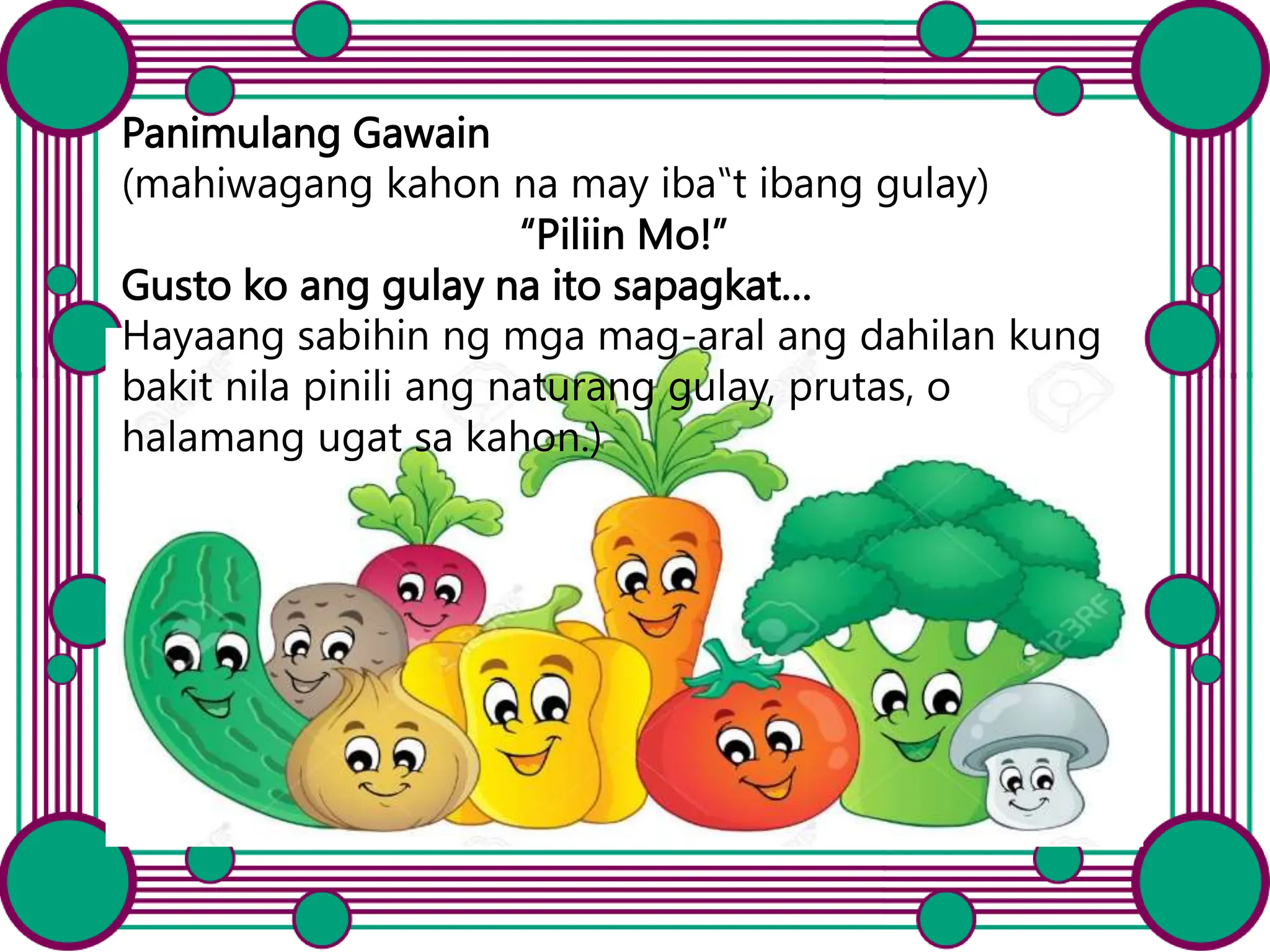 Powerpoint presentation for grade one class in different learning areas ...