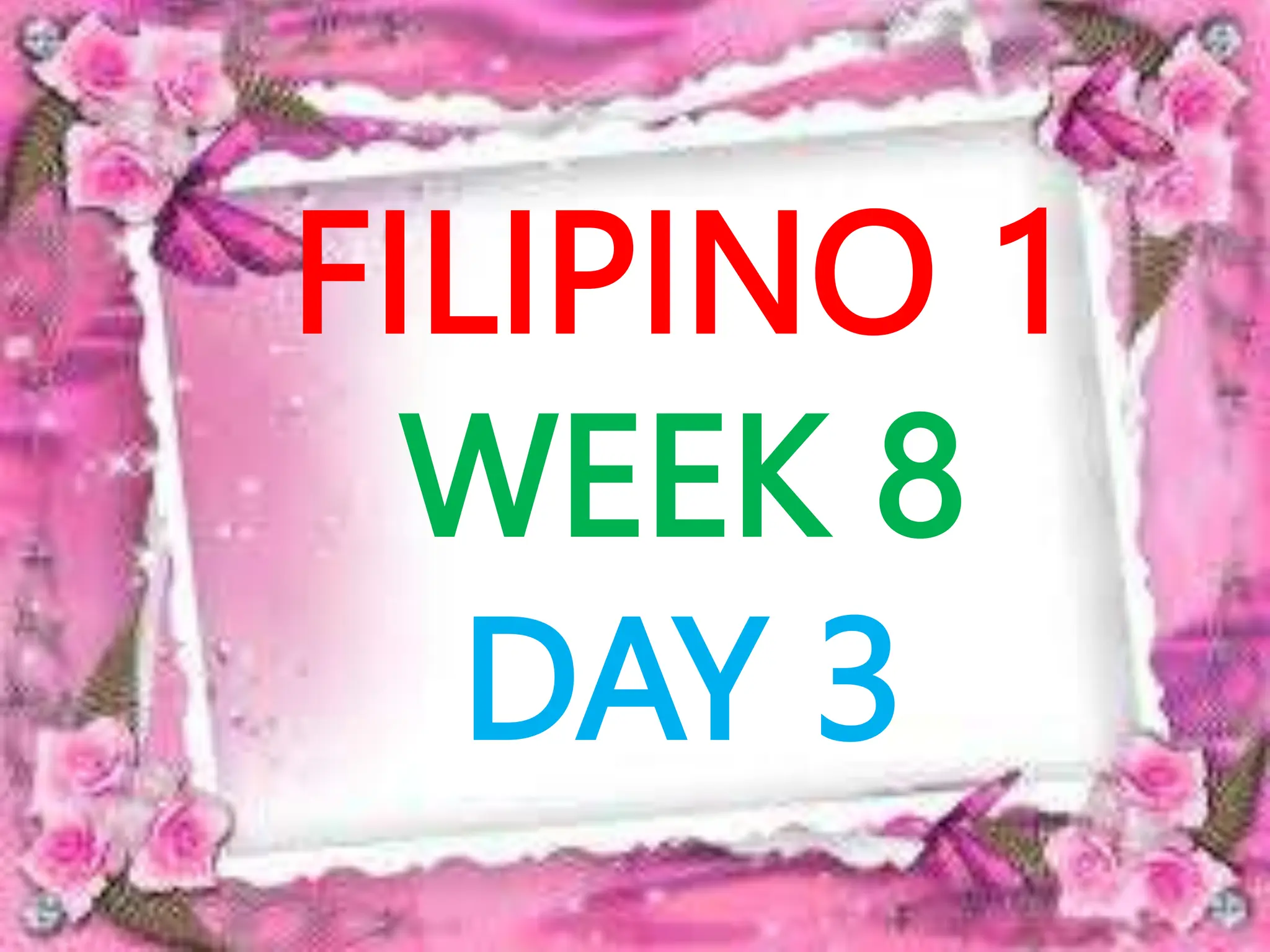 Powerpoint presentation for grade one class in different learning areas ...