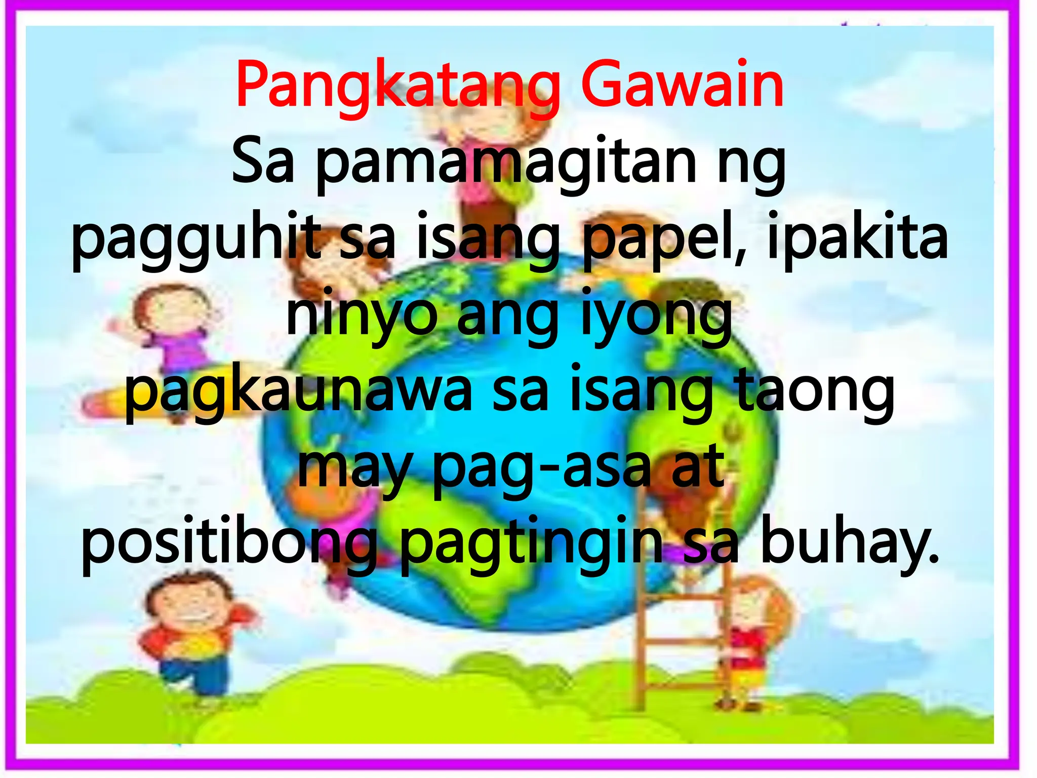 Powerpoint presentation for grade one class in different learning areas ...