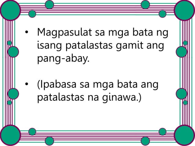 Powerpoint presentation for grade one class in different learning areas ...