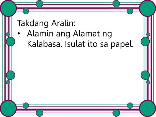 Powerpoint presentation for grade one class in different learning areas ...