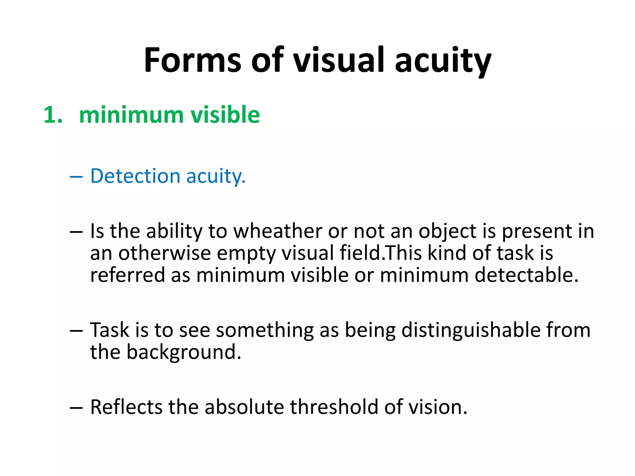 Visual Acuity | PPTX