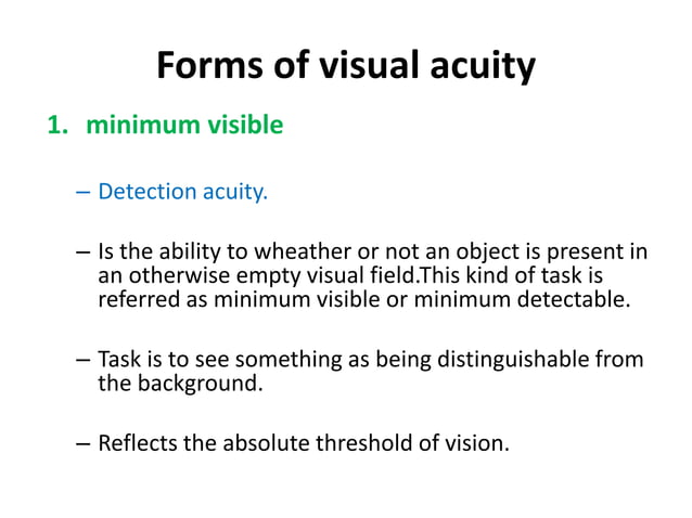 Visual Acuity | PPTX