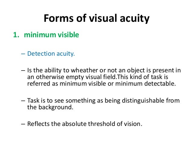 Visual Acuity