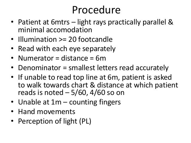 Visual Acuity Visual Acuity