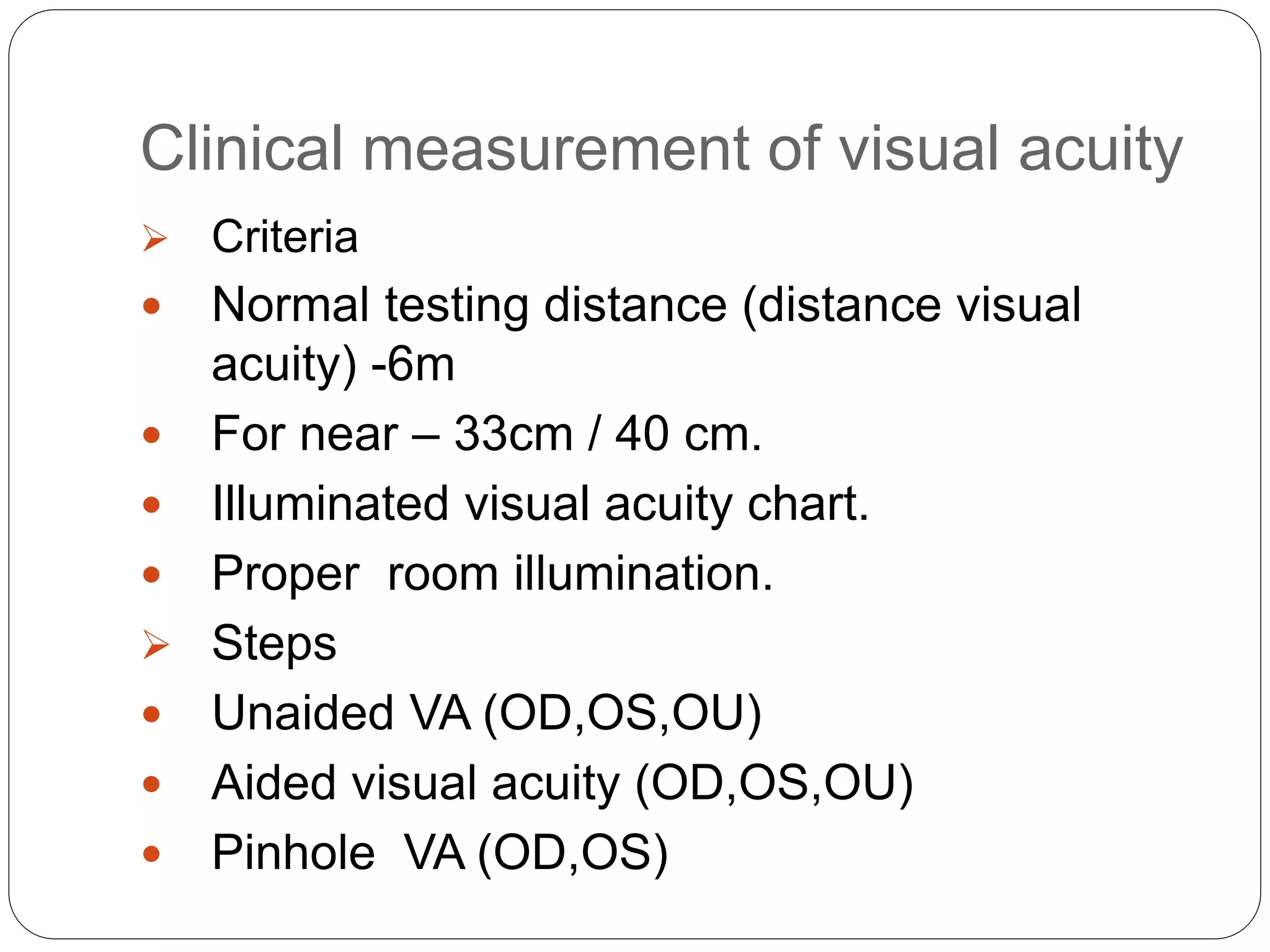 Visual acuity | PPTX