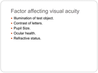 Visual acuity | PPTX