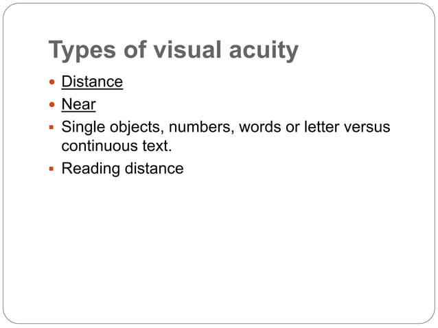 Visual acuity | PPTX