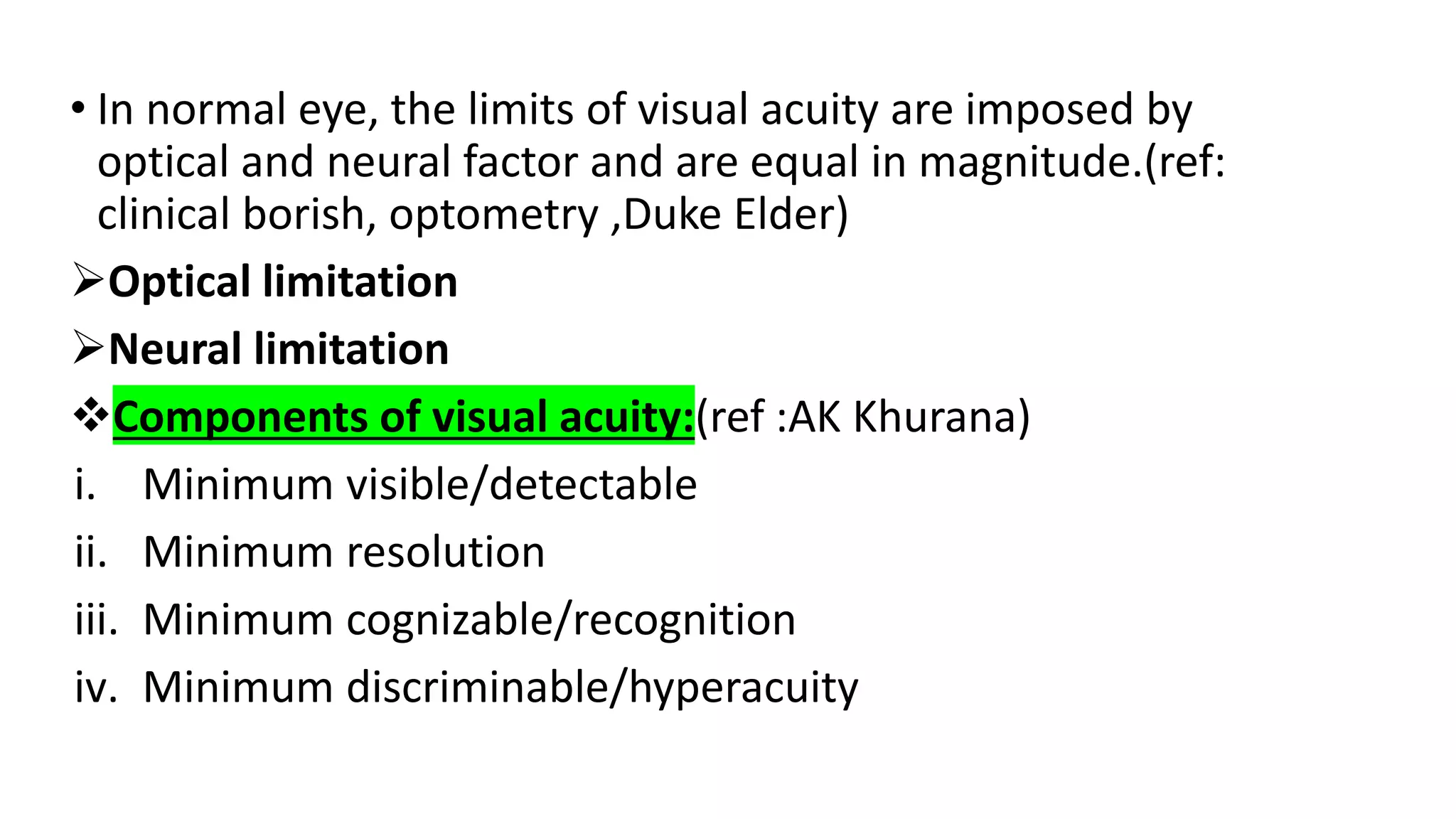 Visual acuity | PPTX