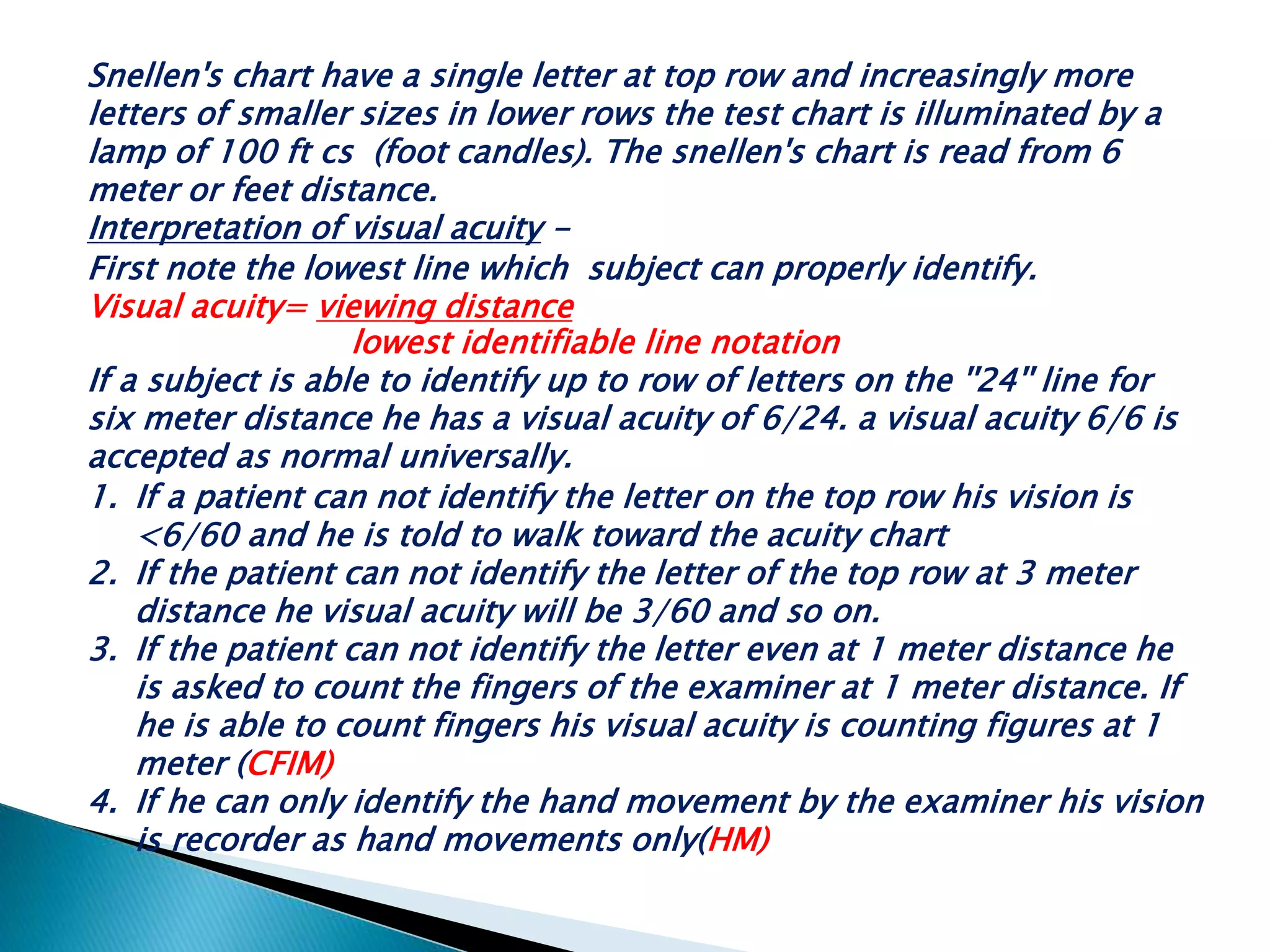 Visual acuity | PPTX