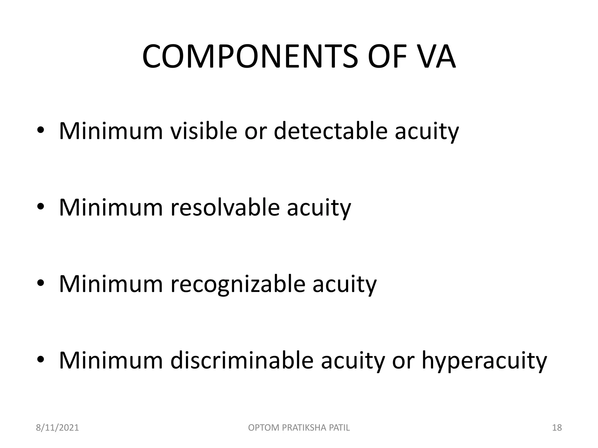 Visual acuity | PPTX