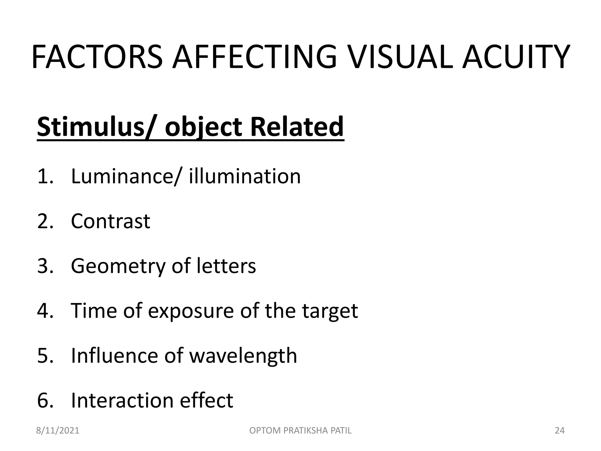 Visual acuity | PPTX