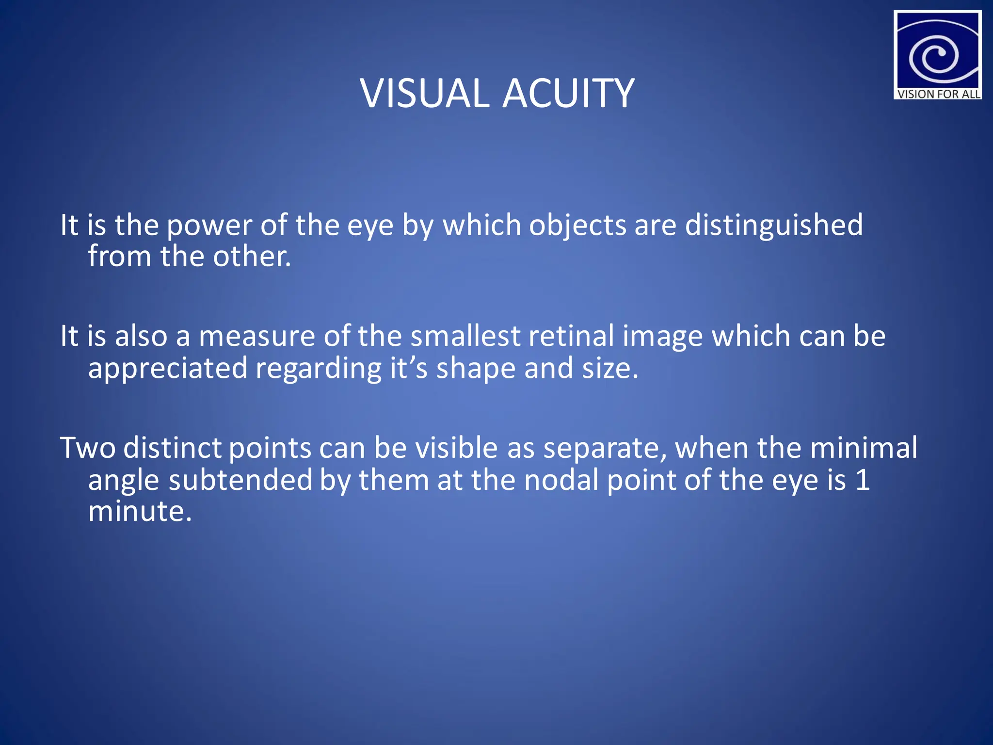 visual acuity. PPT Ramji pandey consultant optometrist | PDF