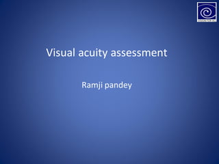 visual acuity. PPT Ramji pandey consultant optometrist | PDF