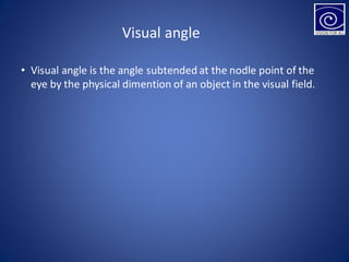 visual acuity. PPT Ramji pandey consultant optometrist | PDF