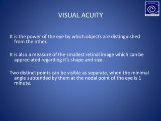visual acuity. PPT Ramji pandey consultant optometrist | PDF