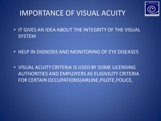 visual acuity. PPT Ramji pandey consultant optometrist | PDF
