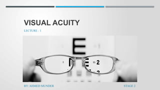 Distant Visual acuity and Snellen chart Overview | PPTX | Eye and ...