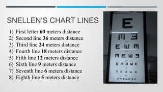 Distant Visual acuity and Snellen chart Overview | PPTX | Eye and ...