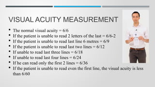 Distant Visual acuity and Snellen chart Overview | PPTX | Eye and ...