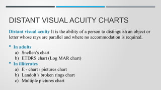 Distant Visual acuity and Snellen chart Overview | PPTX | Eye and ...