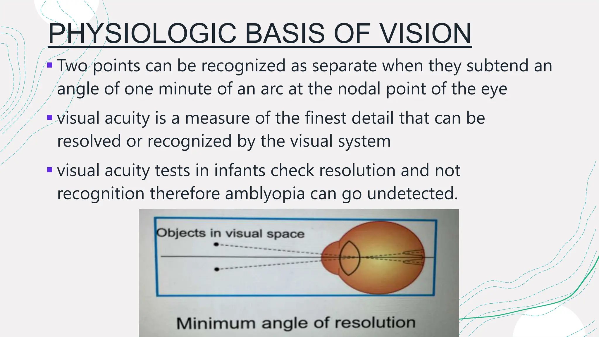 VISUAL ACUITY , Basics of vision assessment | PPTX