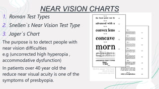 VISUAL ACUITY , Basics of vision assessment | PPTX