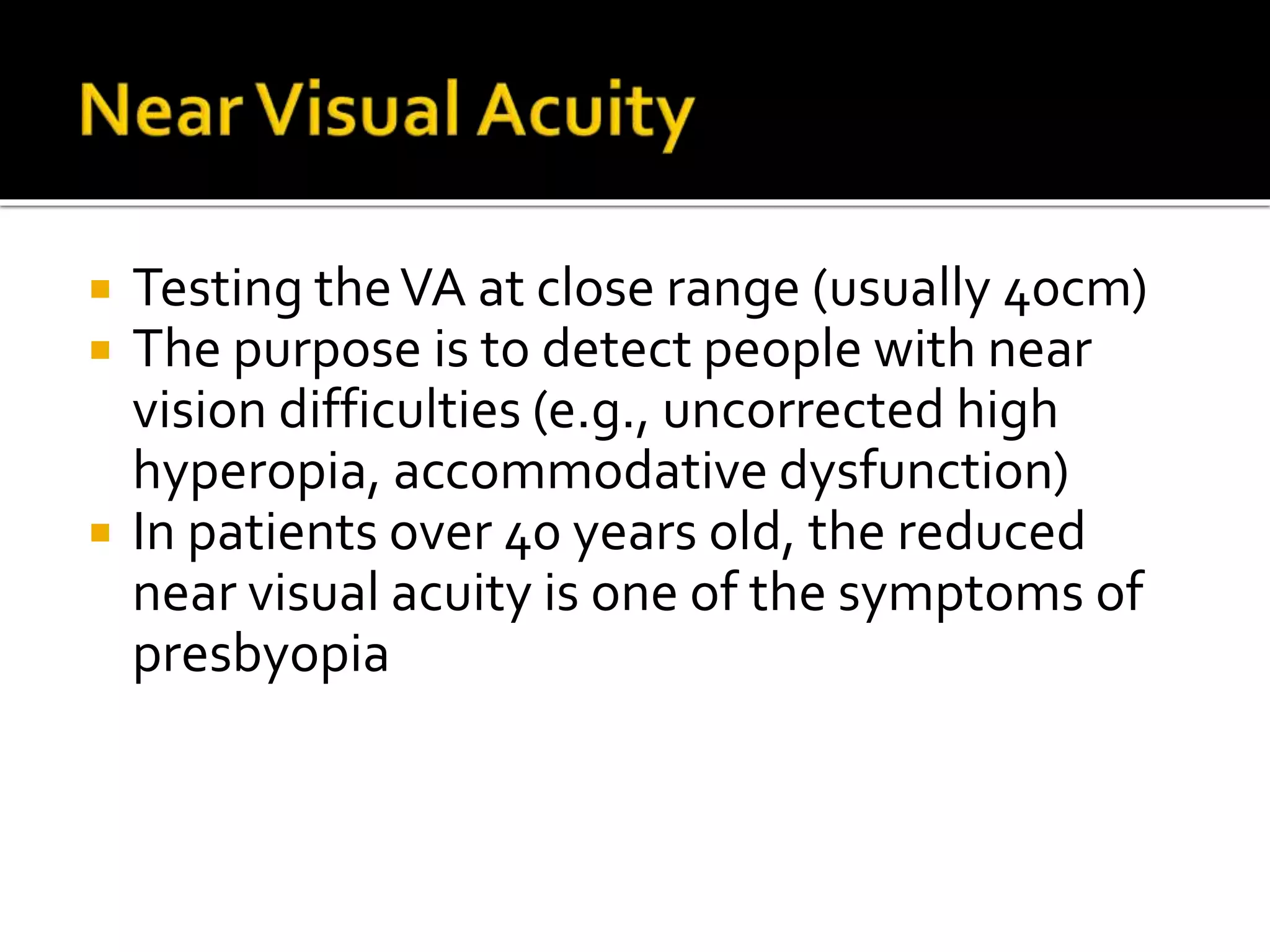 Visual acuity | PPTX