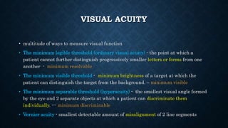 Visual acuity and contrast sensitivity | PPT