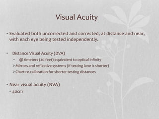 Visual acuity and its disturbances (asik) | PPT