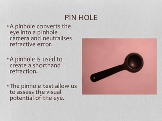 Visual acuity and its disturbances (asik) | PPTX