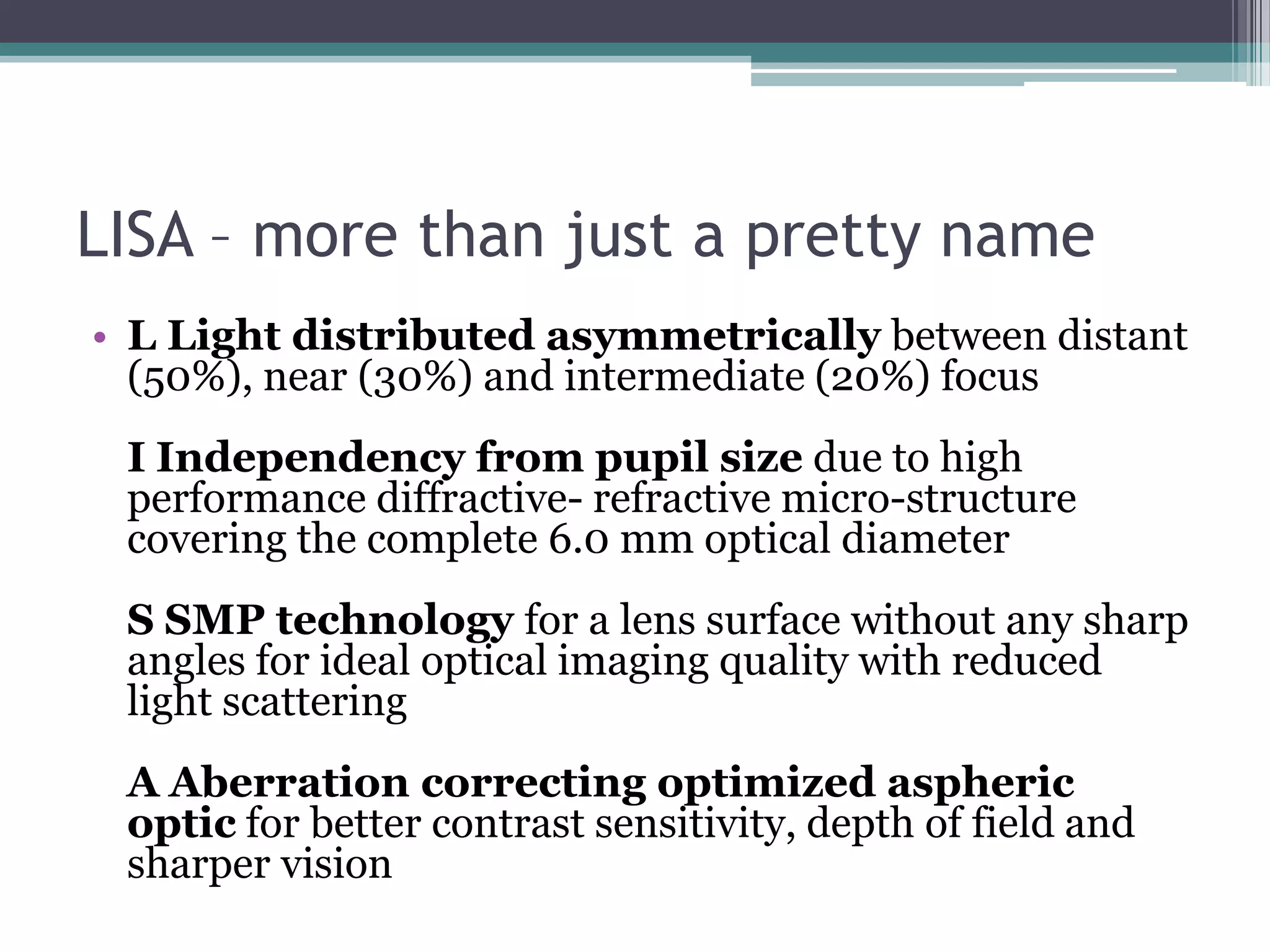 Visual acuity and patient satisfaction results with a new trifocal ...