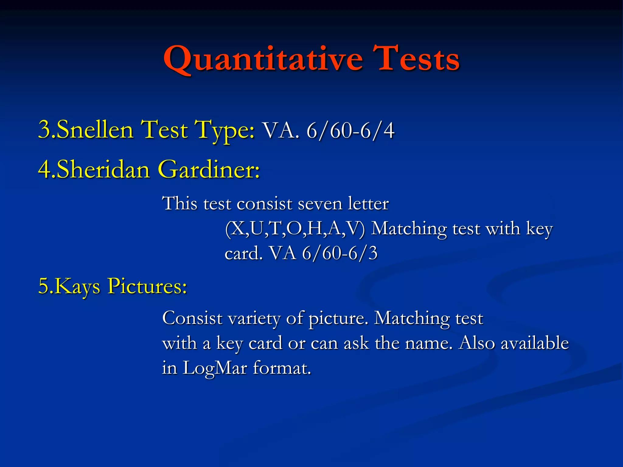Visual acuity assessment in different group of age | PPTX