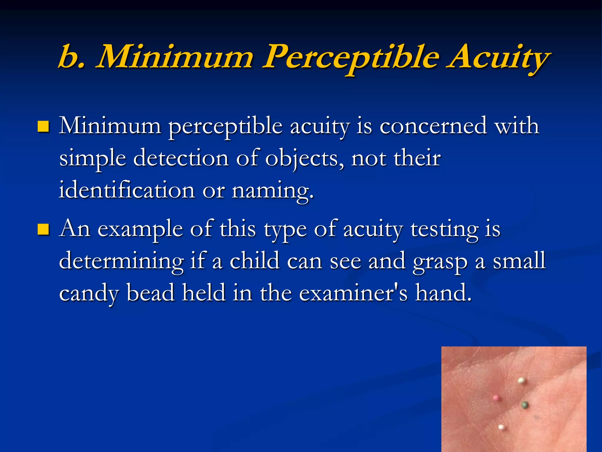 Visual acuity assessment in different group of age | PPTX
