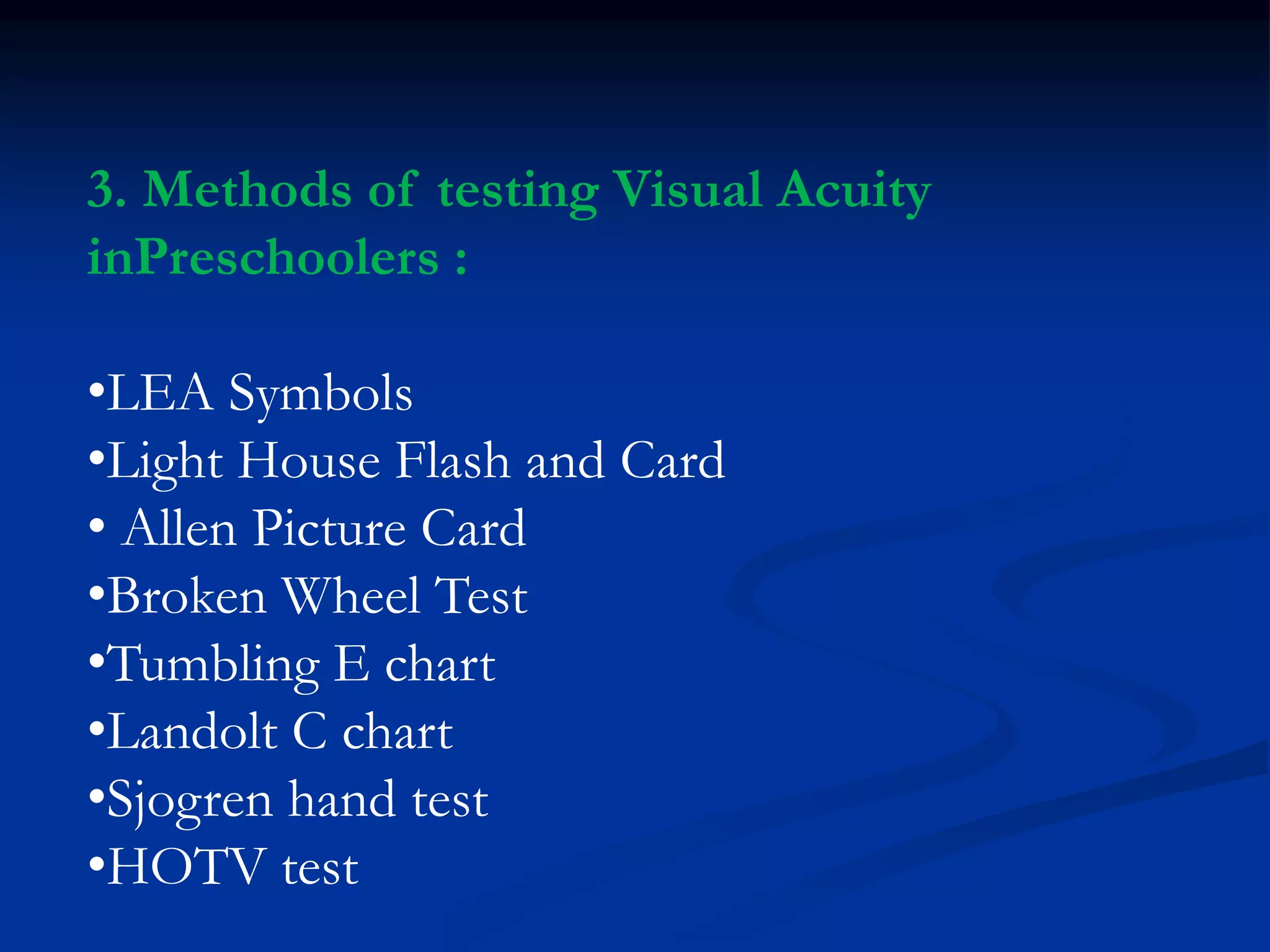 Visual acuity assessment in different group of age | PPTX