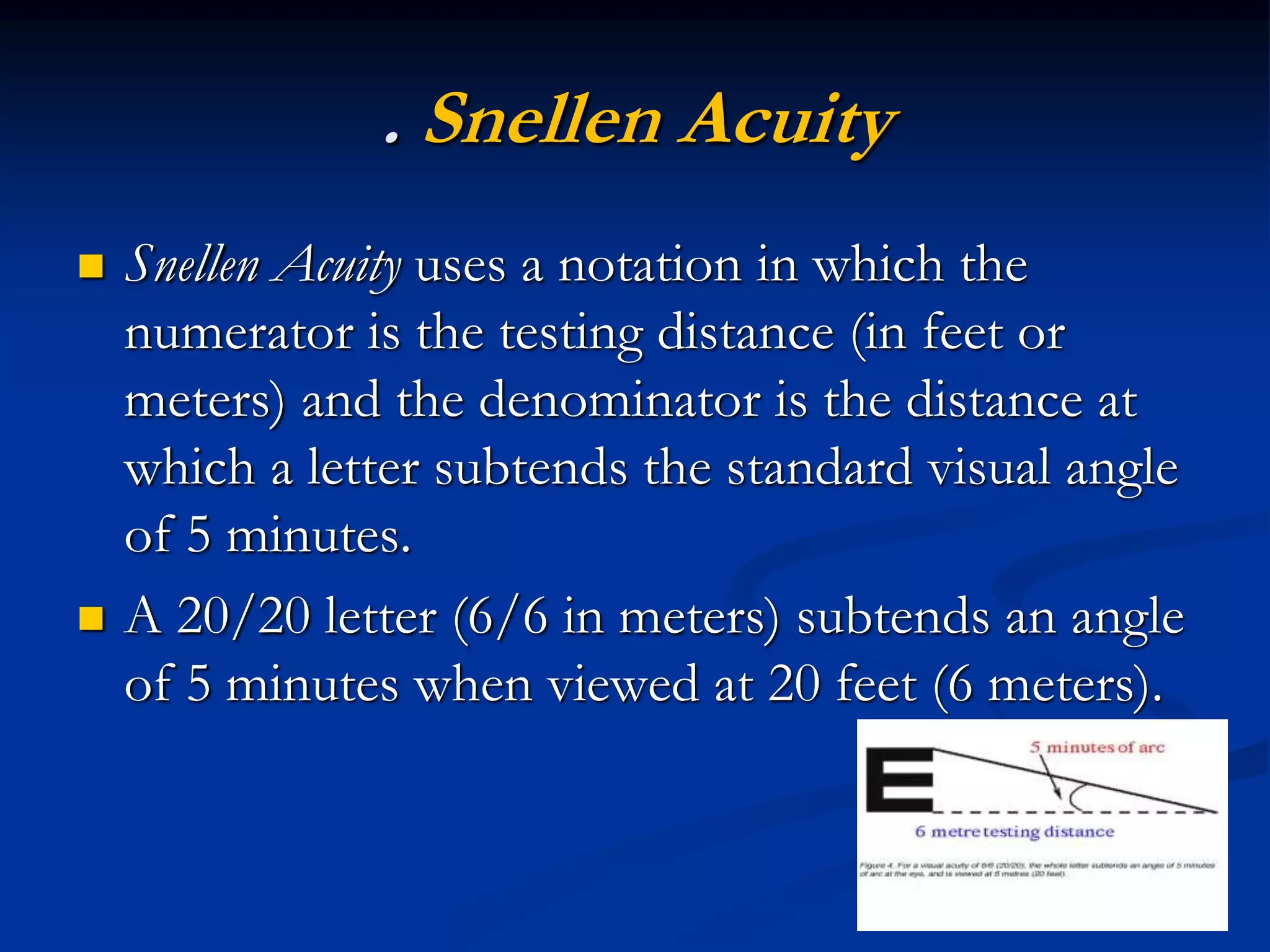 Visual acuity assessment in different group of age | PPTX